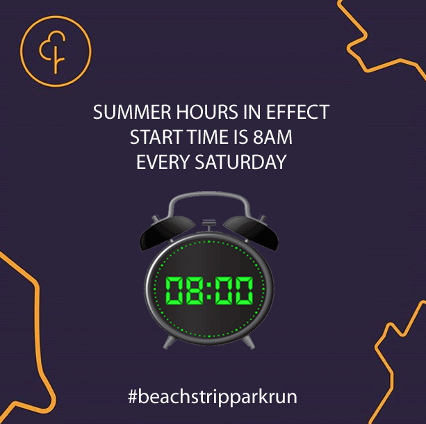 Spring/Summer start time now in effect | Beach Strip parkrun