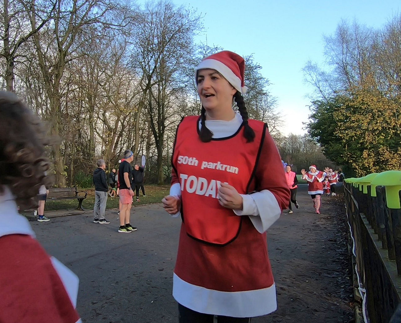 Sunny Santa Dash brings bonus for Barnabus | Heaton parkrun