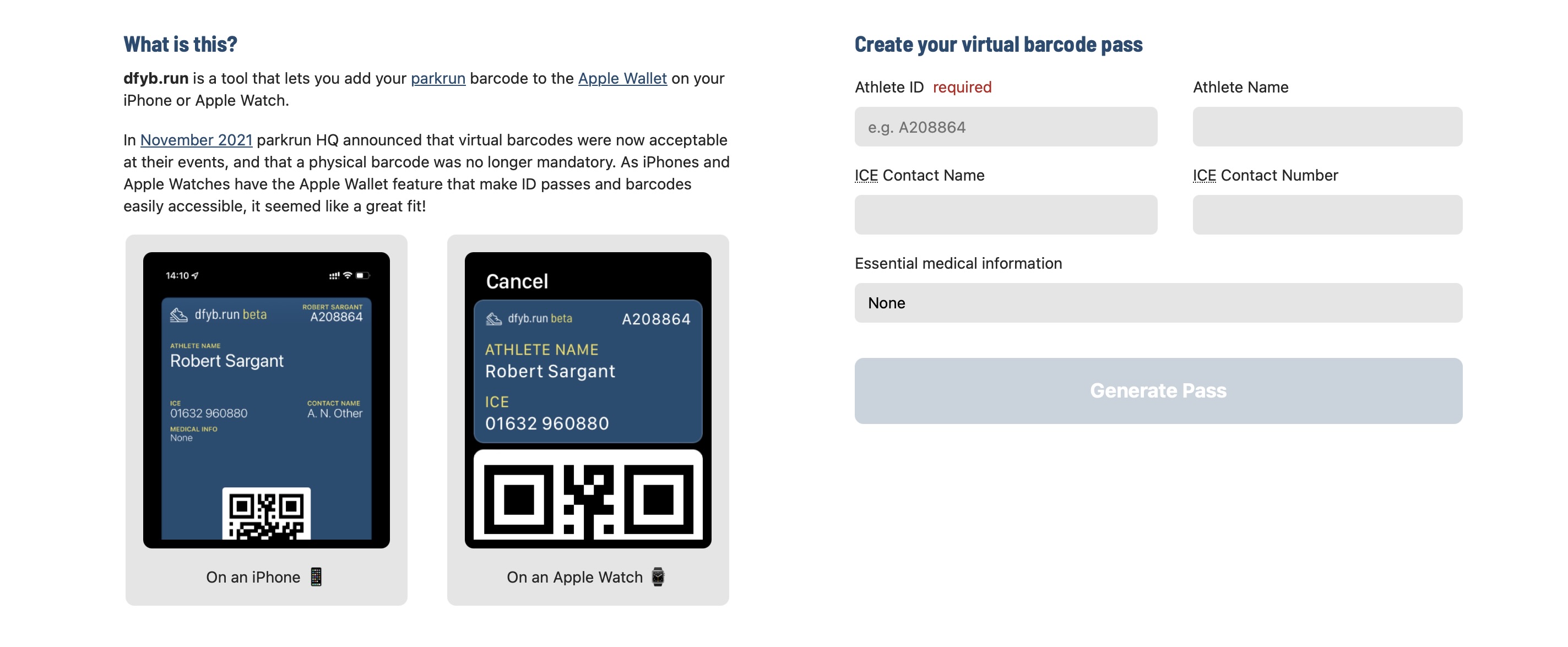 Top Tips: Add your parkrun barcode to an iPhone or Apple Watch wallet ...