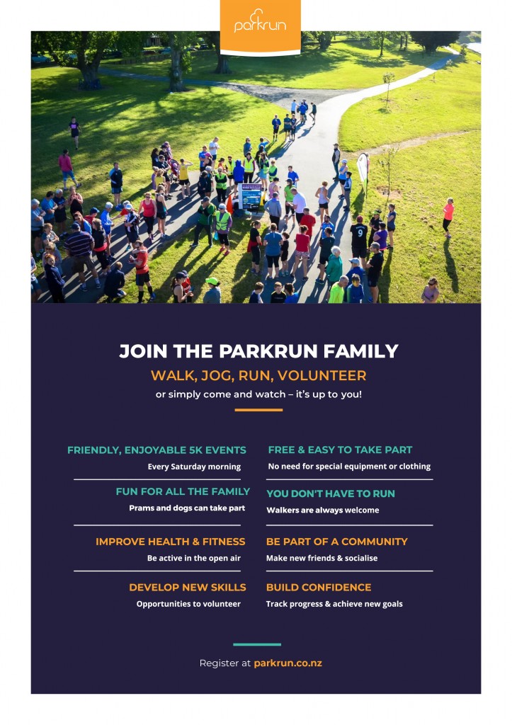 New parkrun poster | Greytown Woodside Trail parkrun