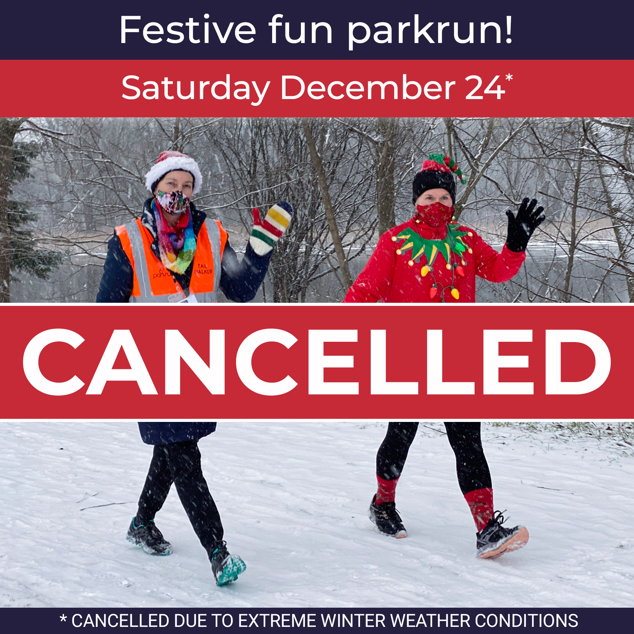 DECEMBER 24 PARKRUN CANCELLED due to extreme winter weather conditions ...
