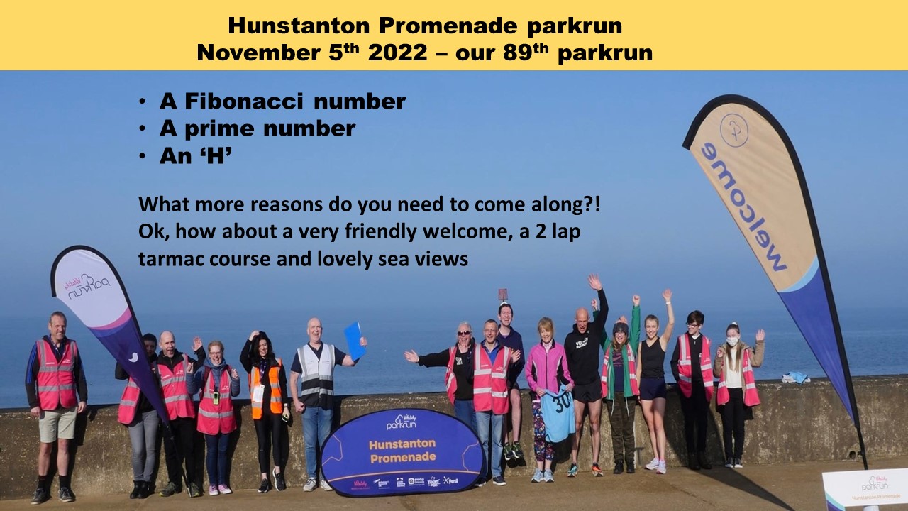 5th November parkrun challenges | Hunstanton Promenade parkrun