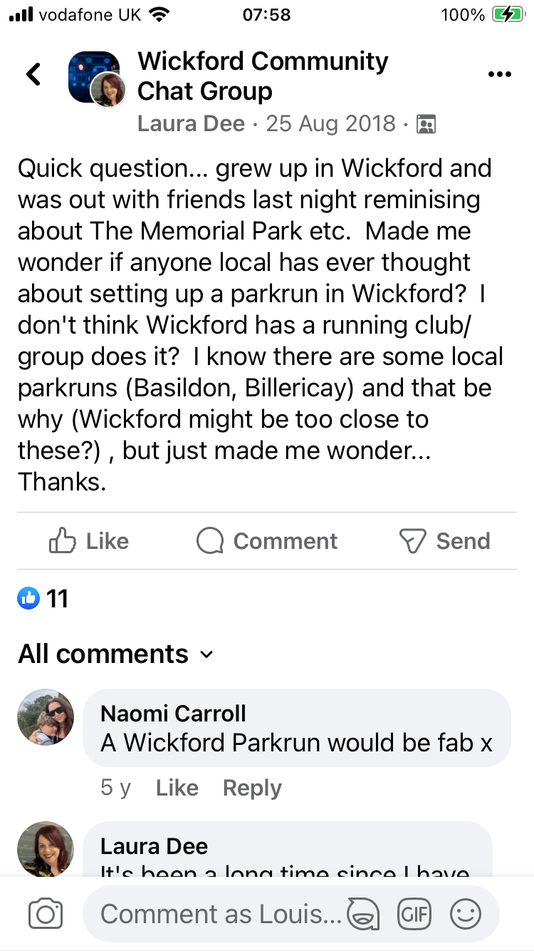Wickford Memorial parkrun Event # 130 (Over and Out) | Wickford ...