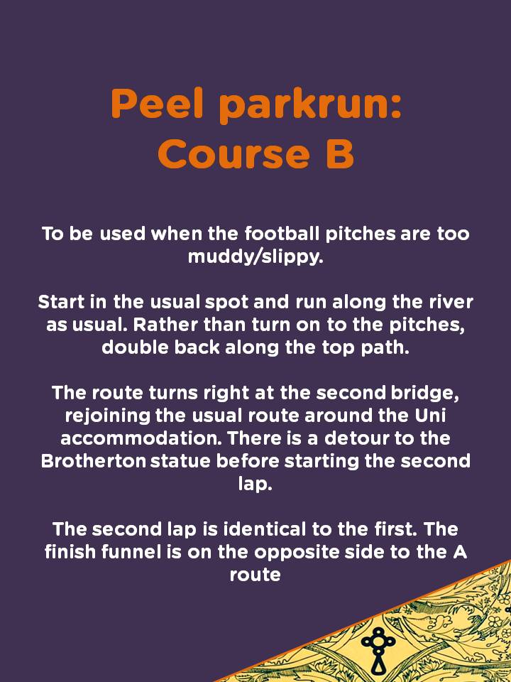 Peel parkrun – course set-up and marshal points | Peel parkrun