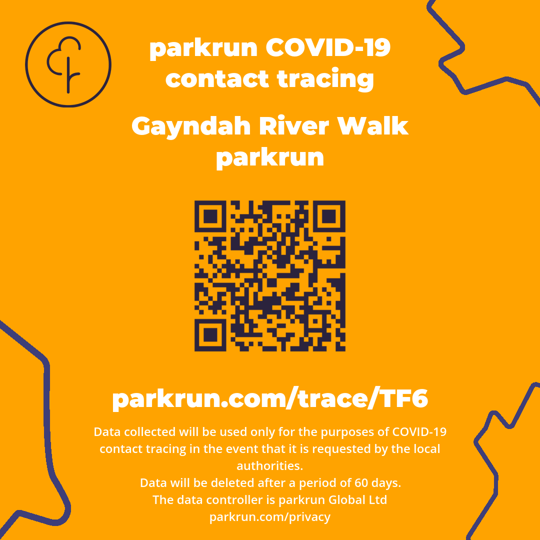 Gayndah River Walk parkrun COVID QR code | Gayndah River Walk parkrun