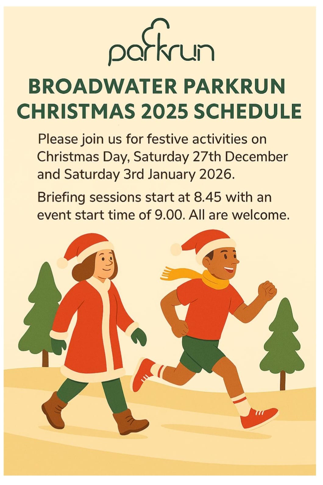 Christmas Day parkrun is ON at Broadwater | Broadwater parkrun