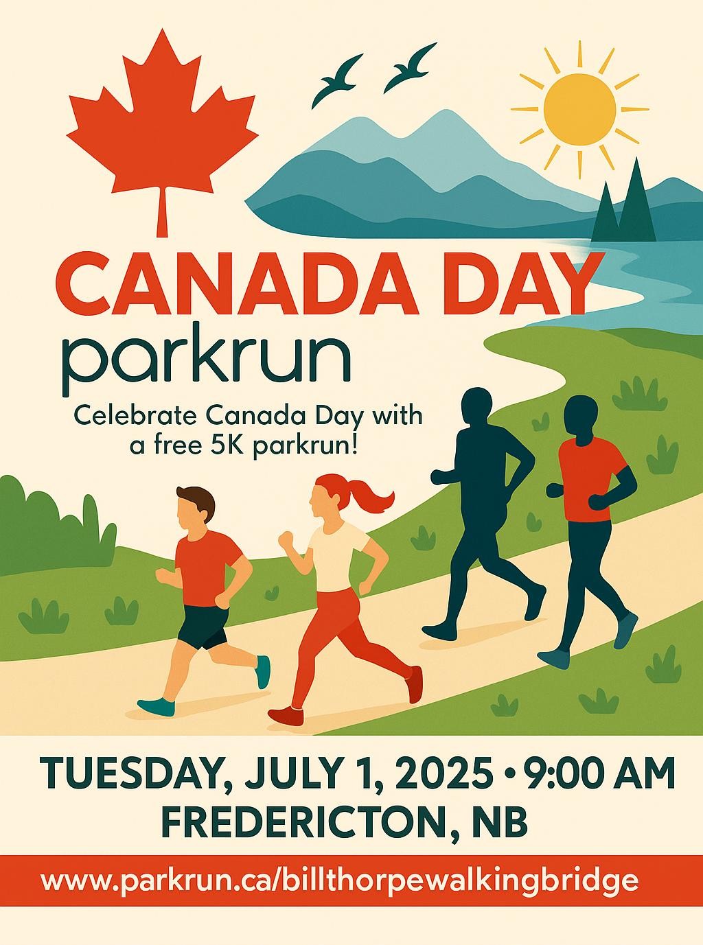 Canada Day parkrun! | Bill Thorpe Walking Bridge parkrun