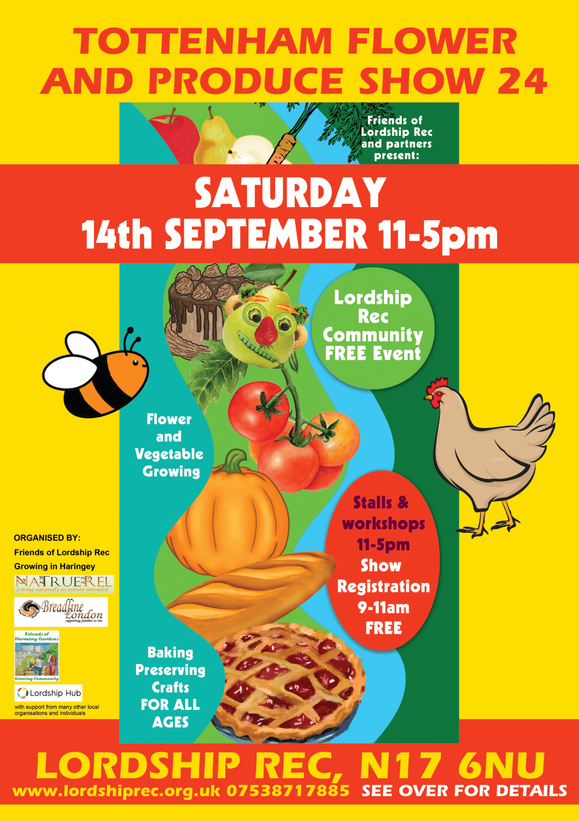 Tottenham flower and produce show 14th September | Lordship Recreation ...