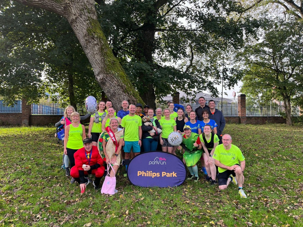 Ruth completes 100 parkruns at 100 venues – finishing at Philips Park ...