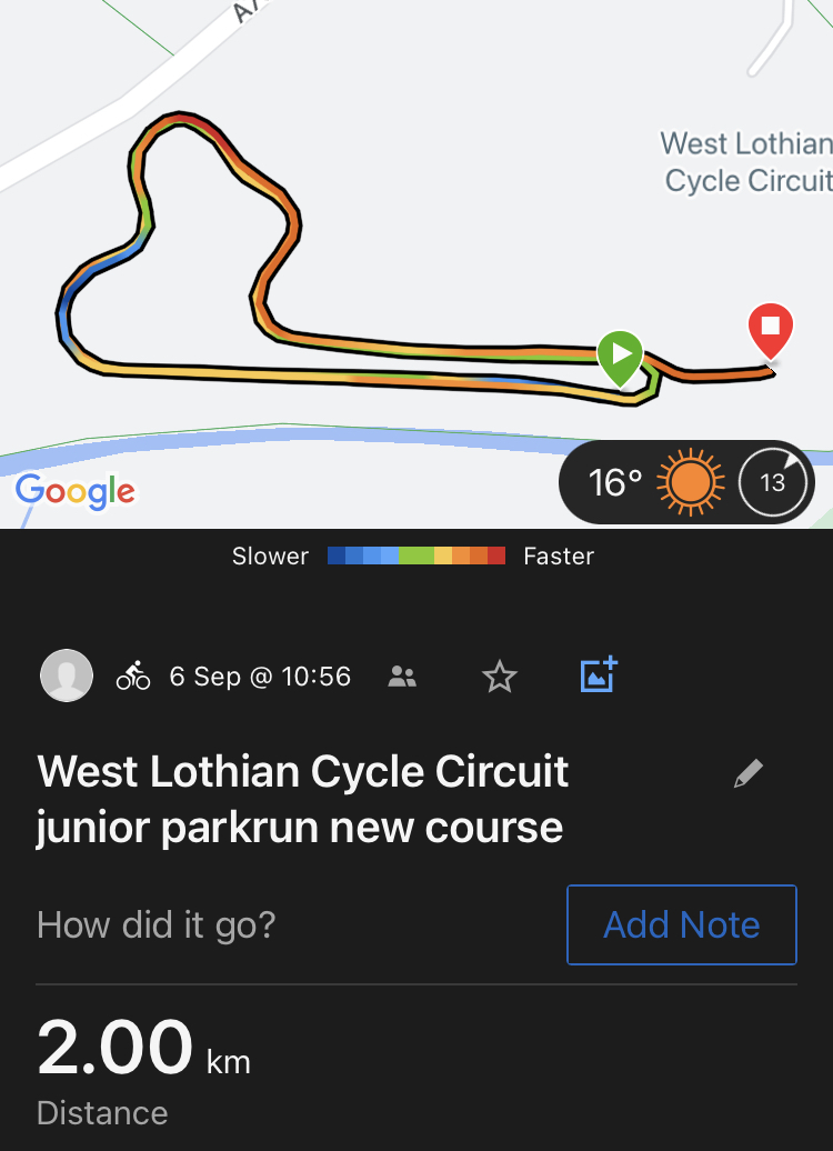Change of start and finish location | West Lothian Cycle Circuit junior ...