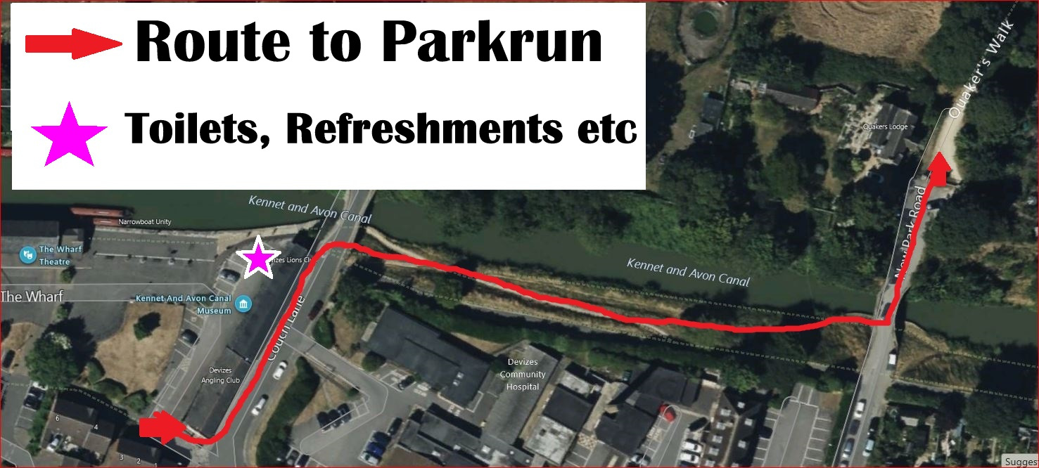 parkrun Toilets Shown on Map | Quakers Walk parkrun