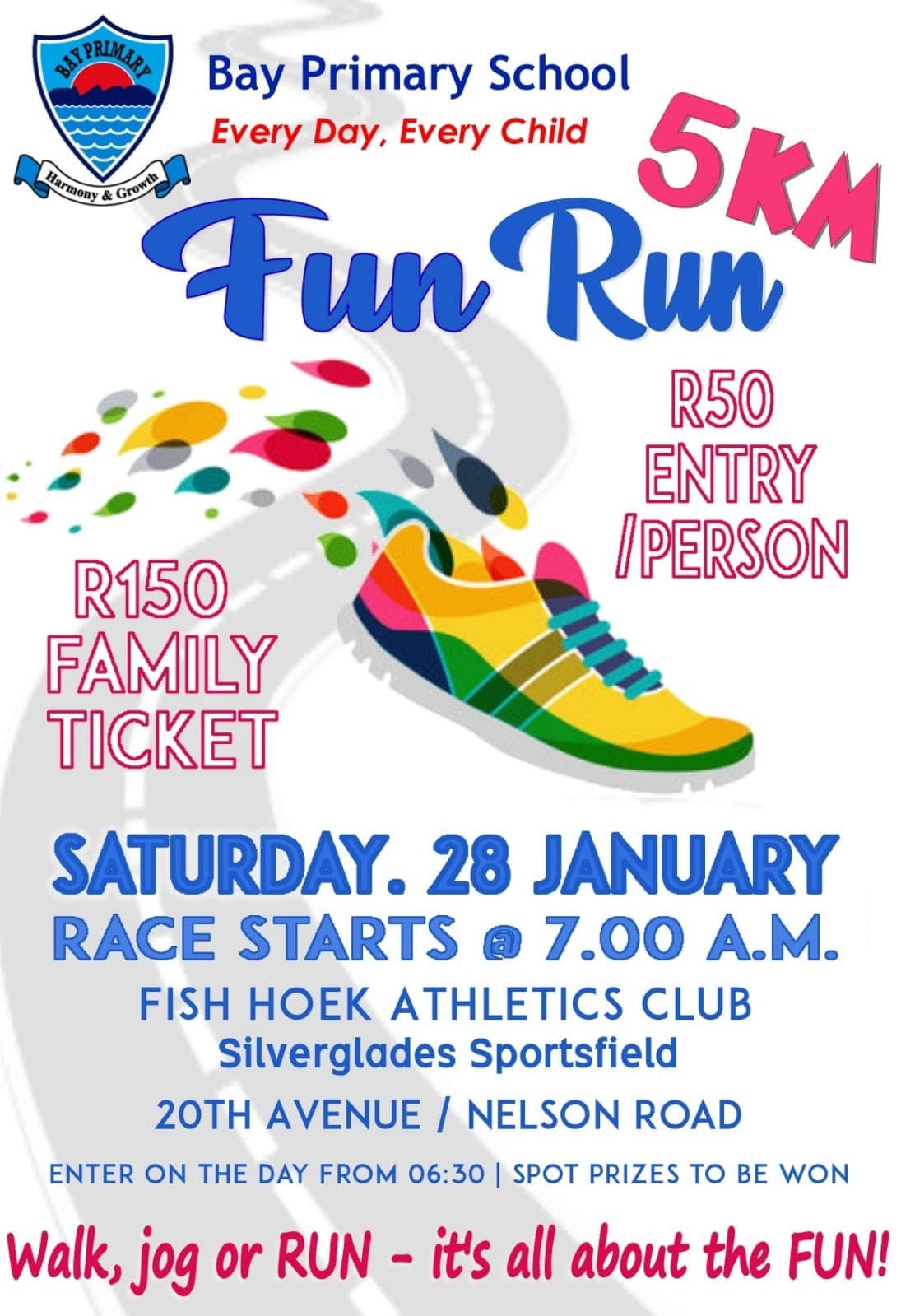 Fun Run On 28 January 2023 In Aid Of Bay Primary School Fish Hoek Parkrun Fun Run On 28 January 2023 In Aid Of Bay Primary School Fish Hoek Parkrun