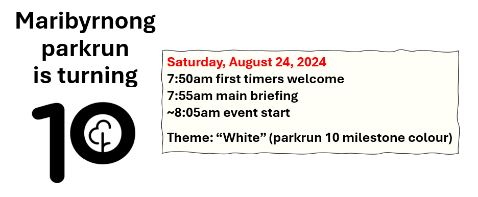 Our 10th Anniversary | Maribyrnong parkrun