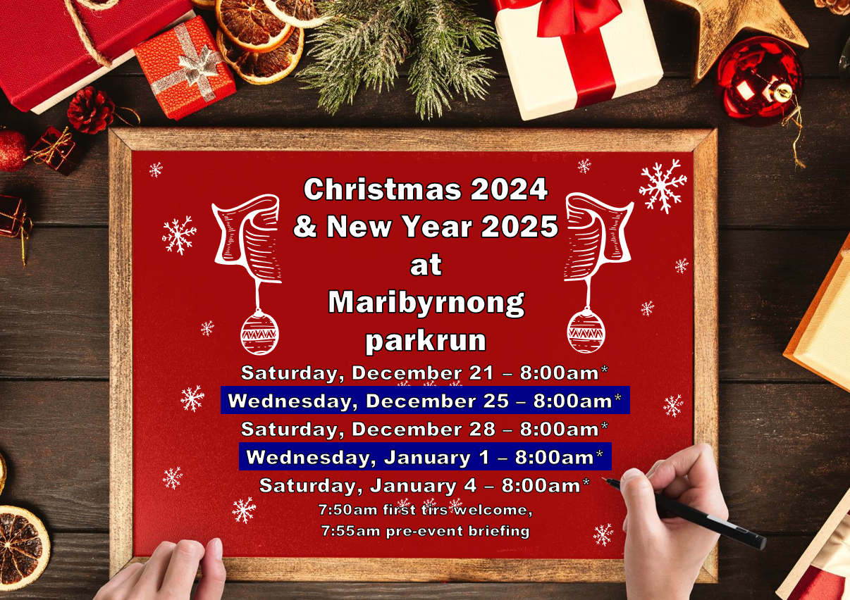 Christmas 2024 & New Year 2025 | Maribyrnong parkrun