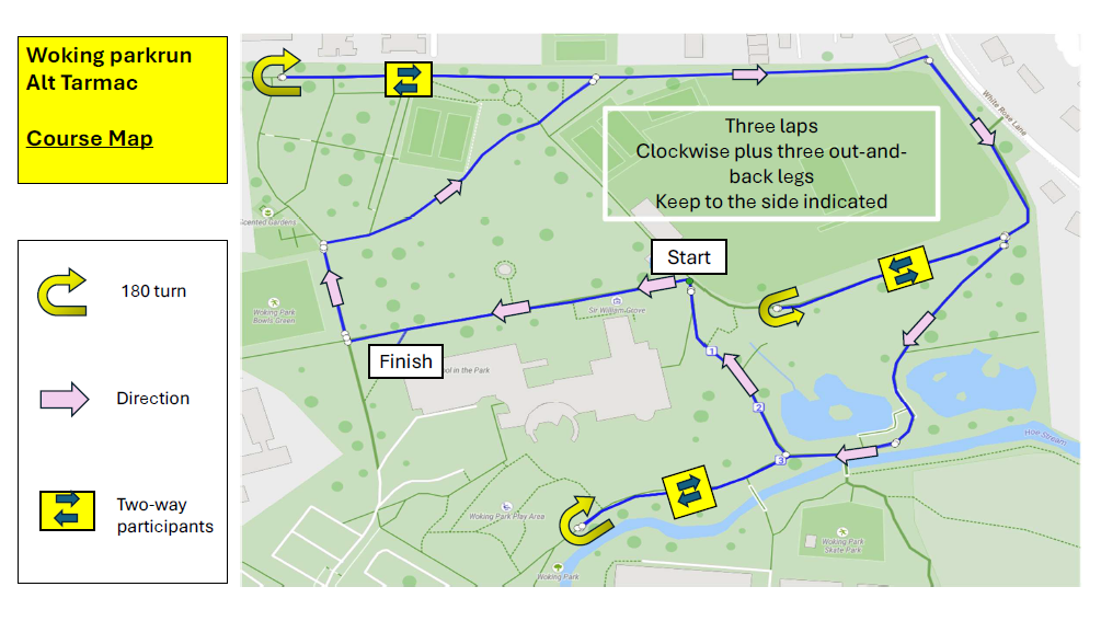 New Alternative Route – Saturday 22nd November | Woking parkrun