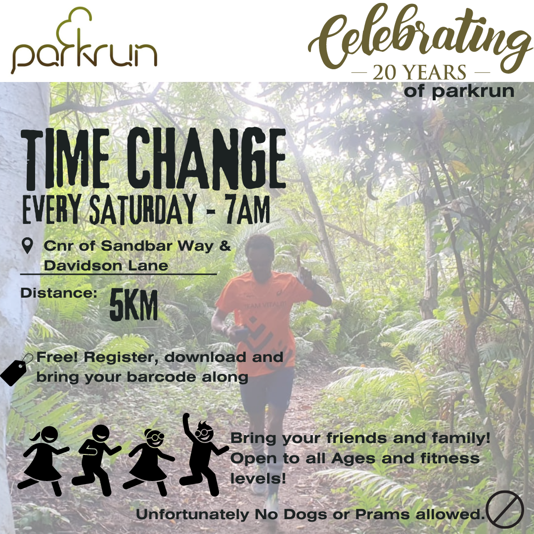 Richards Bay parkrun time change | Richards Bay parkrun
