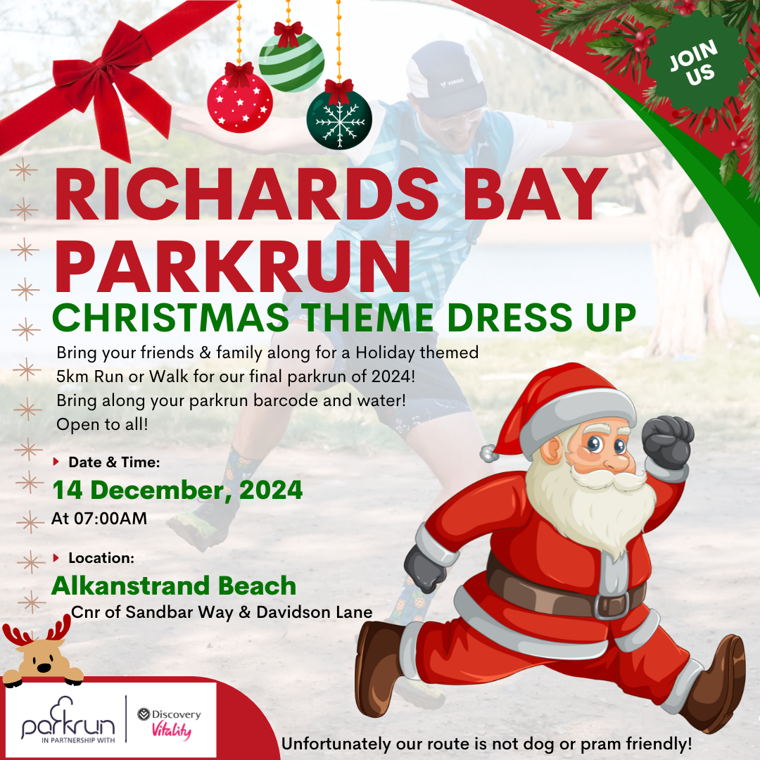 Christmas parkrun – our last parkrun of 2024 | Richards Bay parkrun