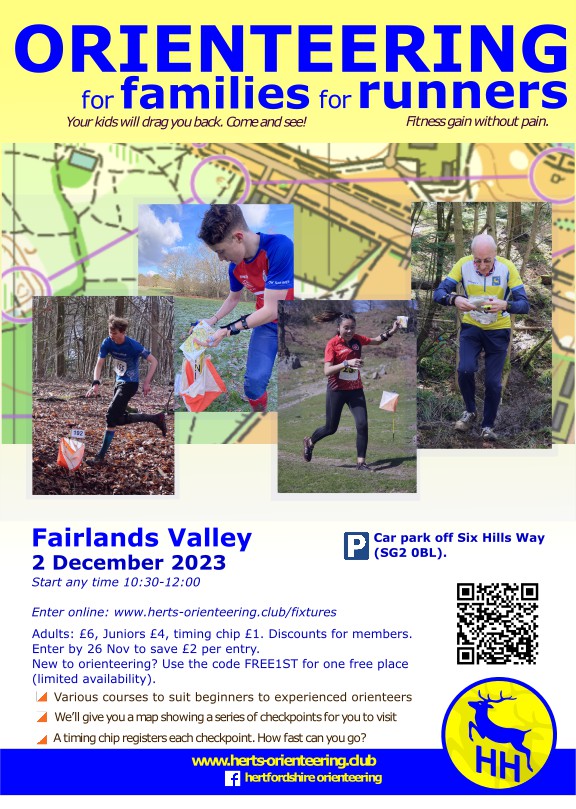 Sat 2nd December: try post-parkrun orienteering | Stevenage parkrun