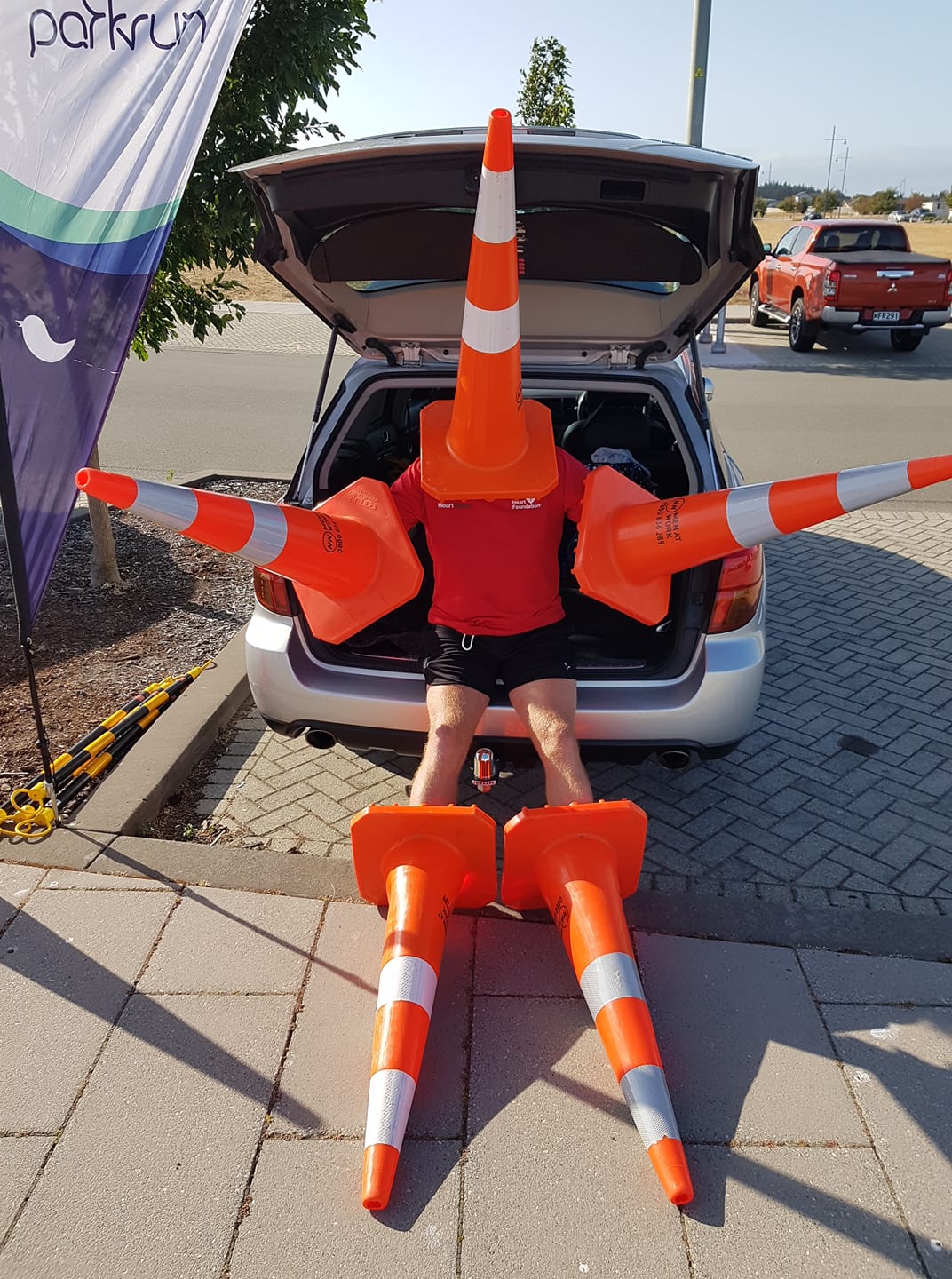 A day in the life of a parkrun cone……… | Pegasus parkrun
